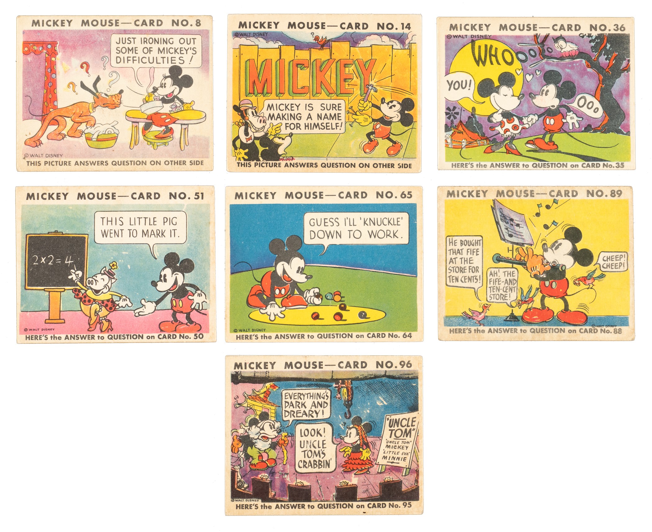 1935 R89 Gum, Inc. "Mickey Mouse" Bubble Gum Complete Set (96) | REA ...