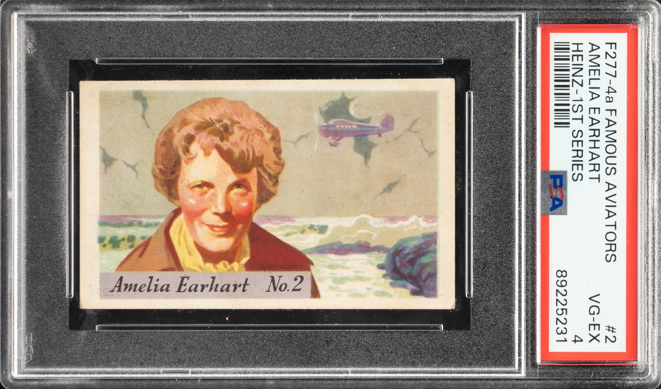 Extremely Rare Circa 1936-1937 F277-4 Heinz "Famous Aviators" #2 Amelia ...