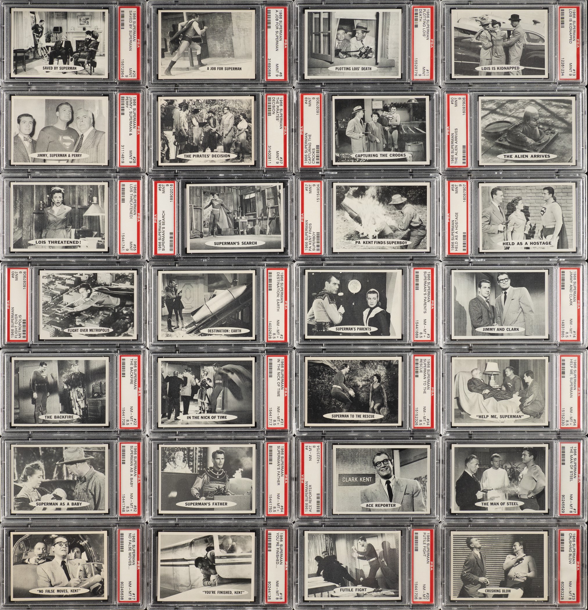 1966 Topps "Superman" Complete Set (66): #9 PSA Set Registry (8.40 GPA ...