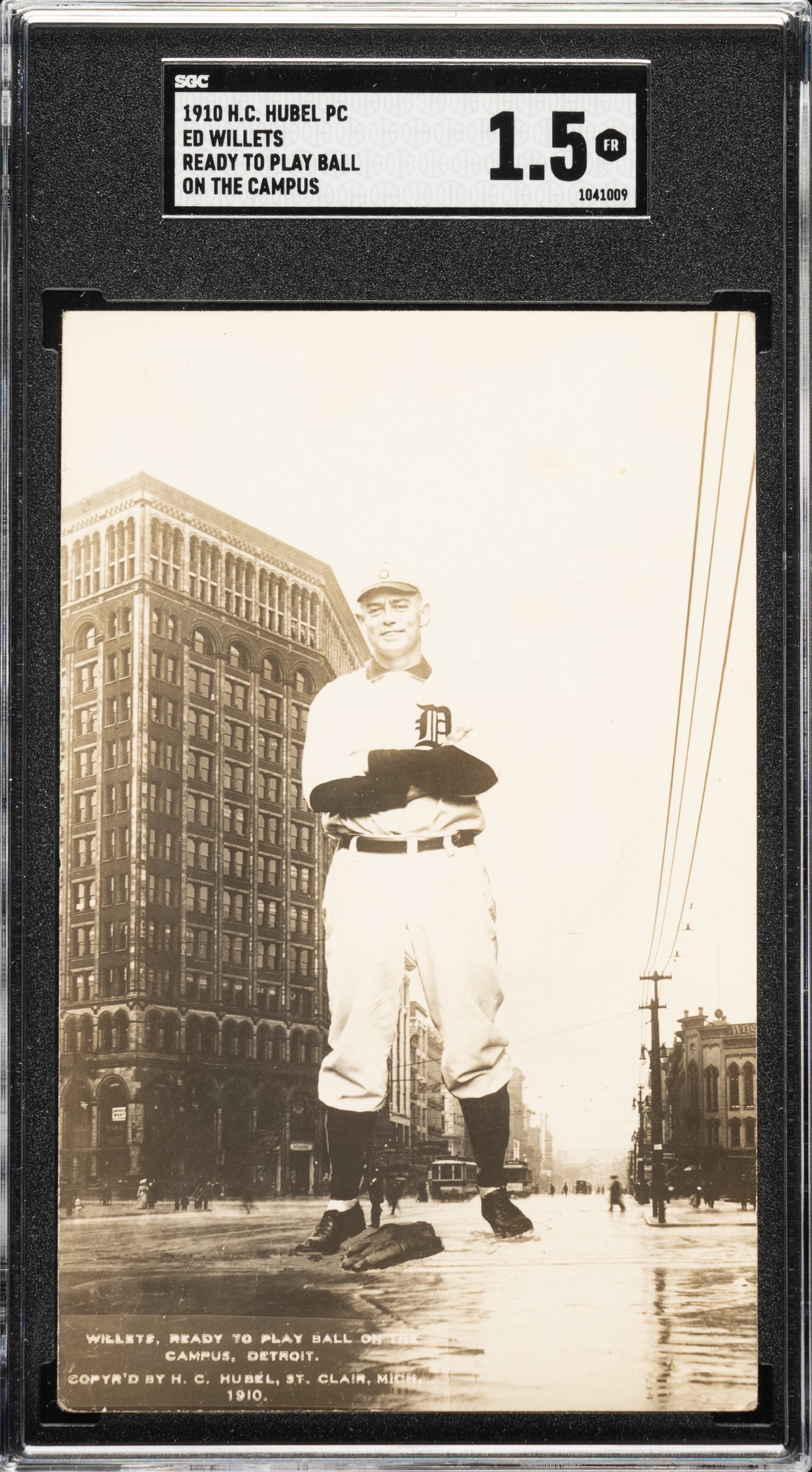 Extremely Rare 1910 H. C. Hubel Postcard Ed Willett SGC FAIR 1.5 - The ...