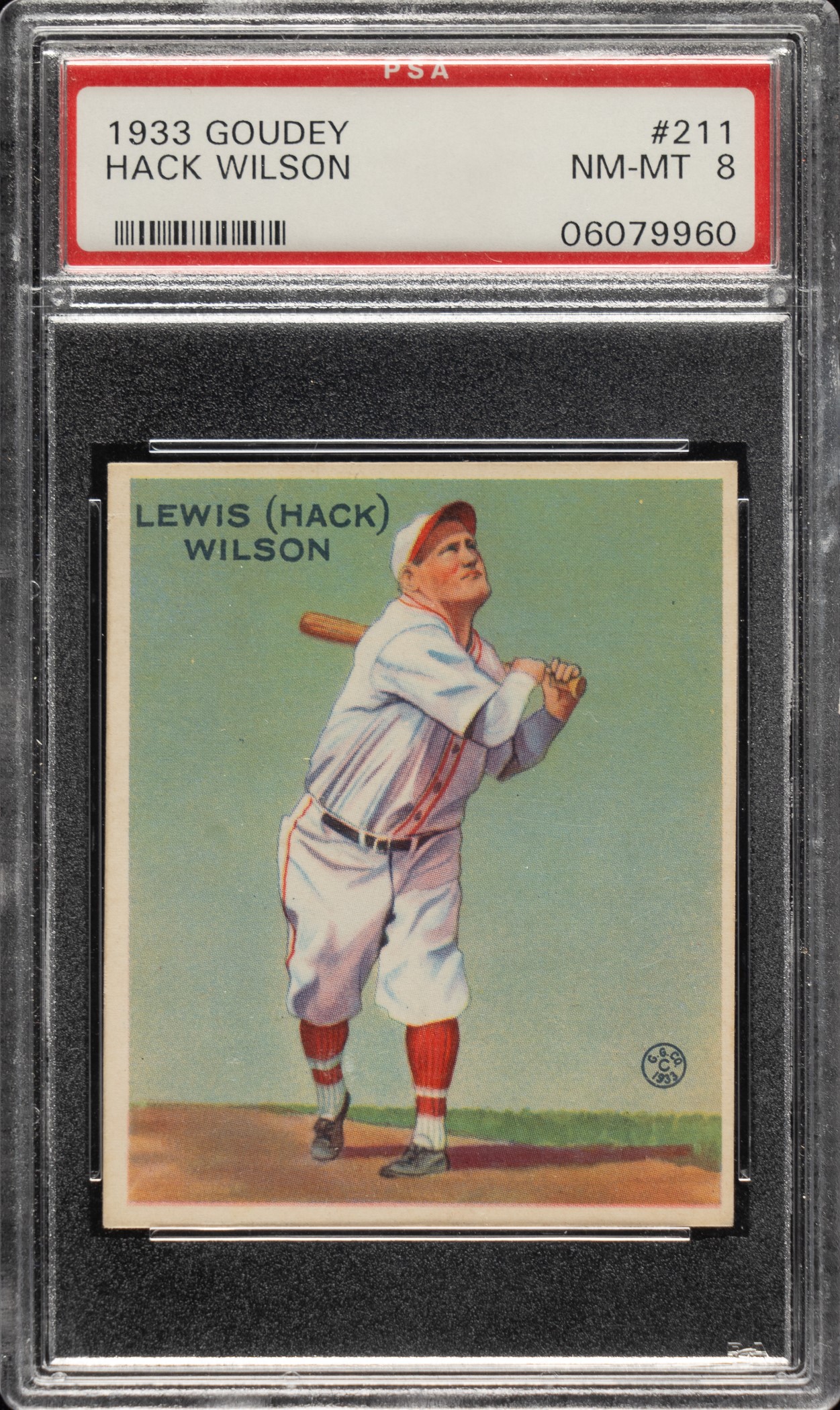 1933 R319 Goudey #211 Hack Wilson PSA NM-MT 8 | REA Archive